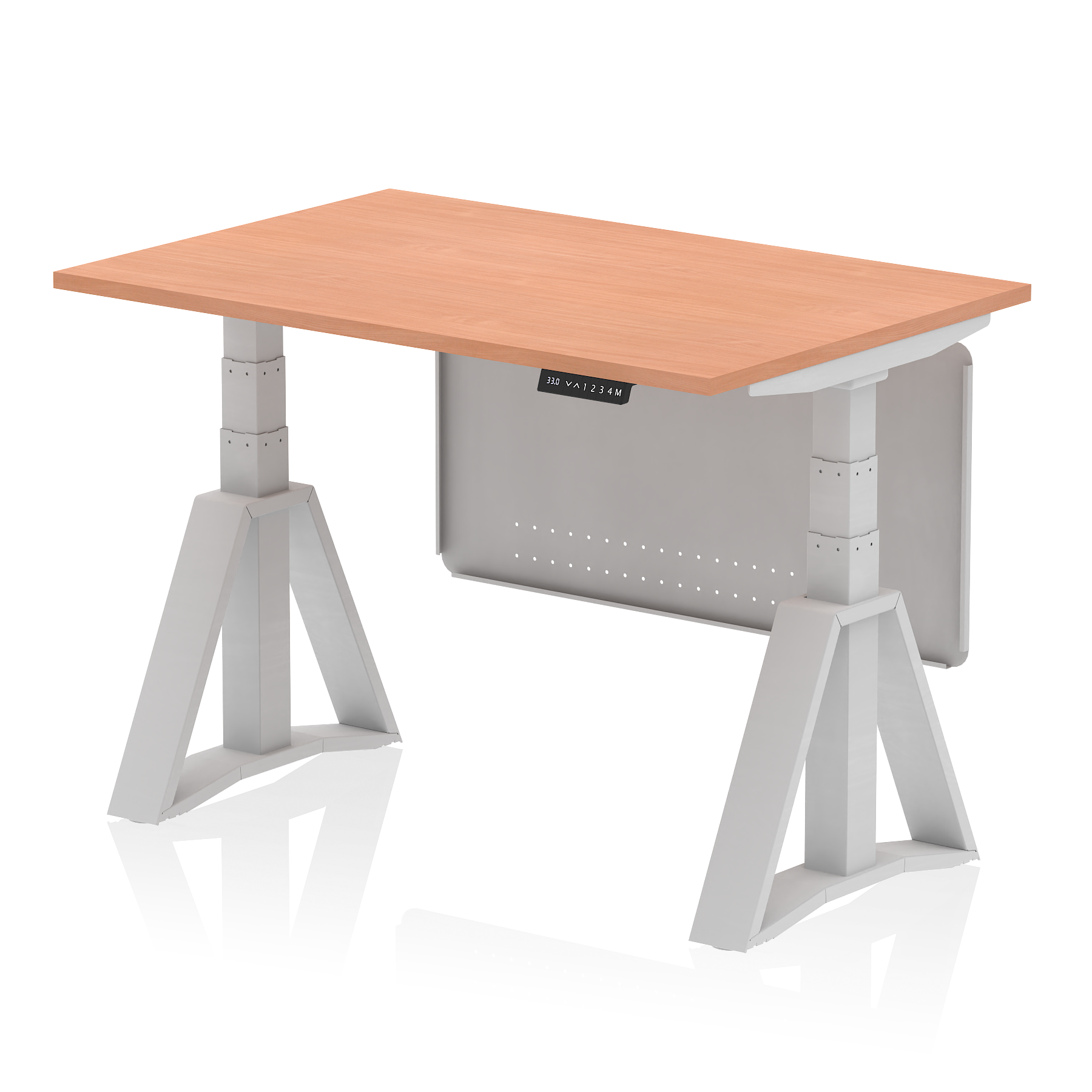 Air Height Adjustable Desk without Cable Ports With Steel Modesty Pane ...