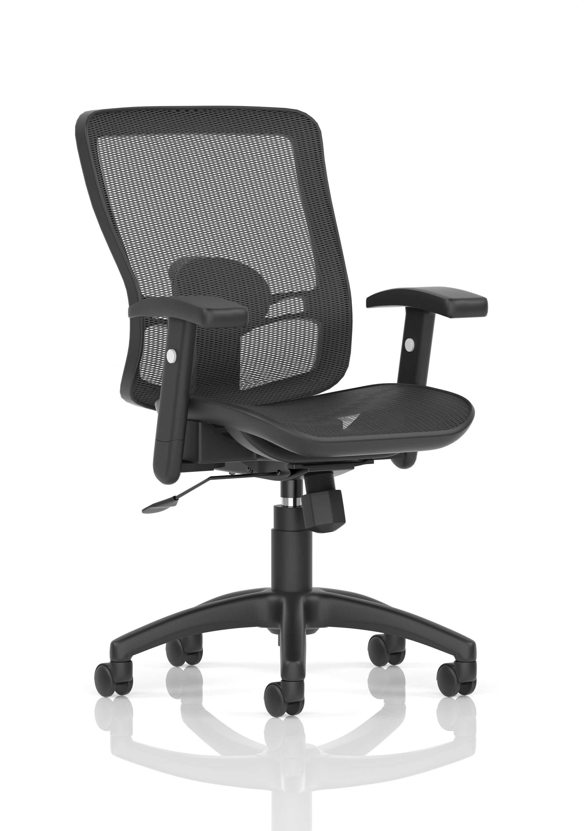 Palma Medium Mesh Back Task Operator Office Chair with Arms – Chequered Fox