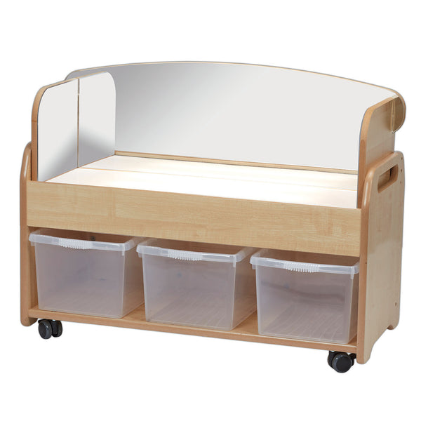 Millhouse Early Years Low Light Box Trolley Plus Mirror Surround – Chequered Fox