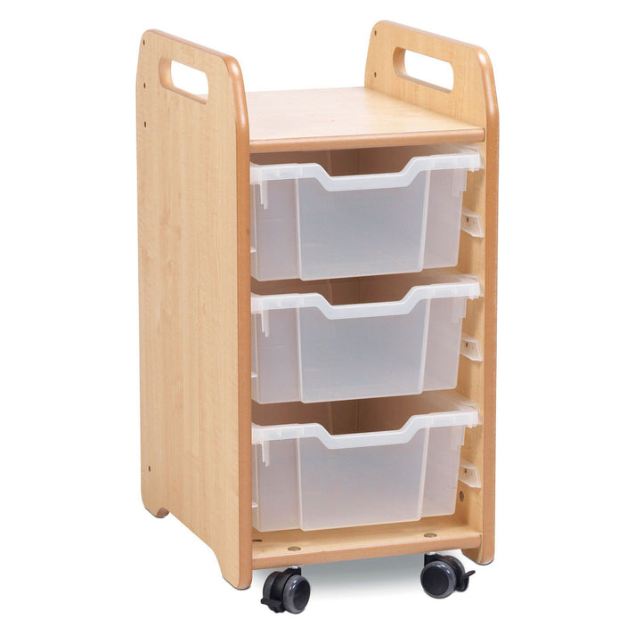 Millhouse Early Years Tray Storage Unit (1 column) with 3 Deep Trays ...